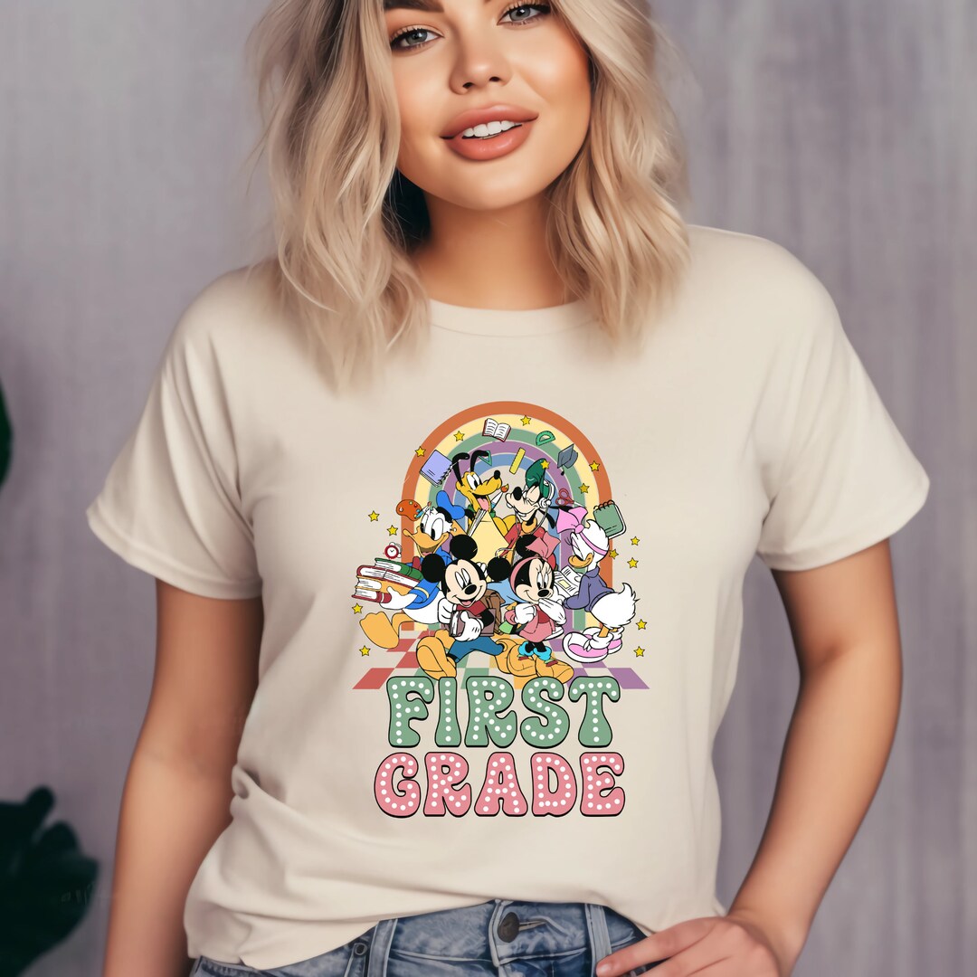 Mickey and Friends First Grade Shirt, Disney Back to School Shirt ...