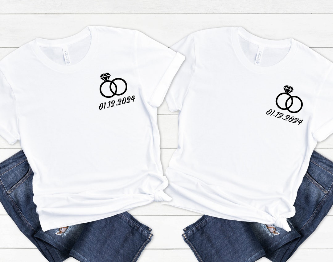 Custom Engagement Ring Shirt, Wedding Anniversary T-shirts ...