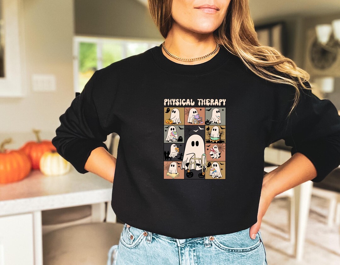 Cute Physical Therapy Ghost Halloween Shirt – Spooky PT Therapist Tee ...