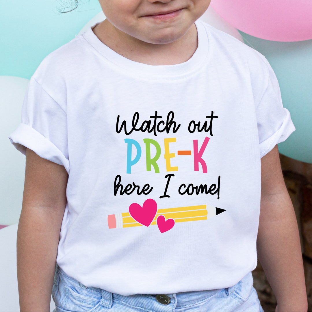 Watch Out Pre-k Here I Come Shirt, Back to School Pre K Tshirt ...