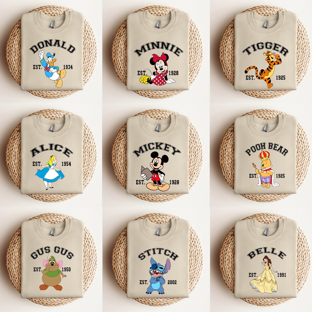 Disney Full Characters Shirt, Disney Characters Sweatshirt, Vintage ...