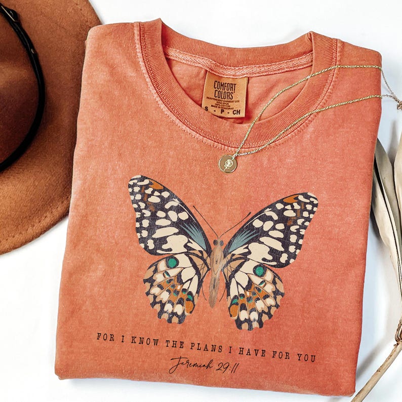 Comfort Colors® Butterfly Motivational Christian T-shirt, for I Know ...