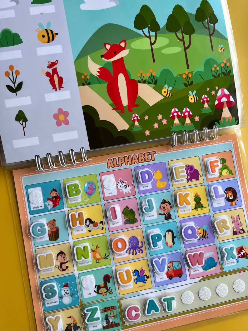 Toddler Learning Book Fully Assembled Toddler Busy Book - Etsy