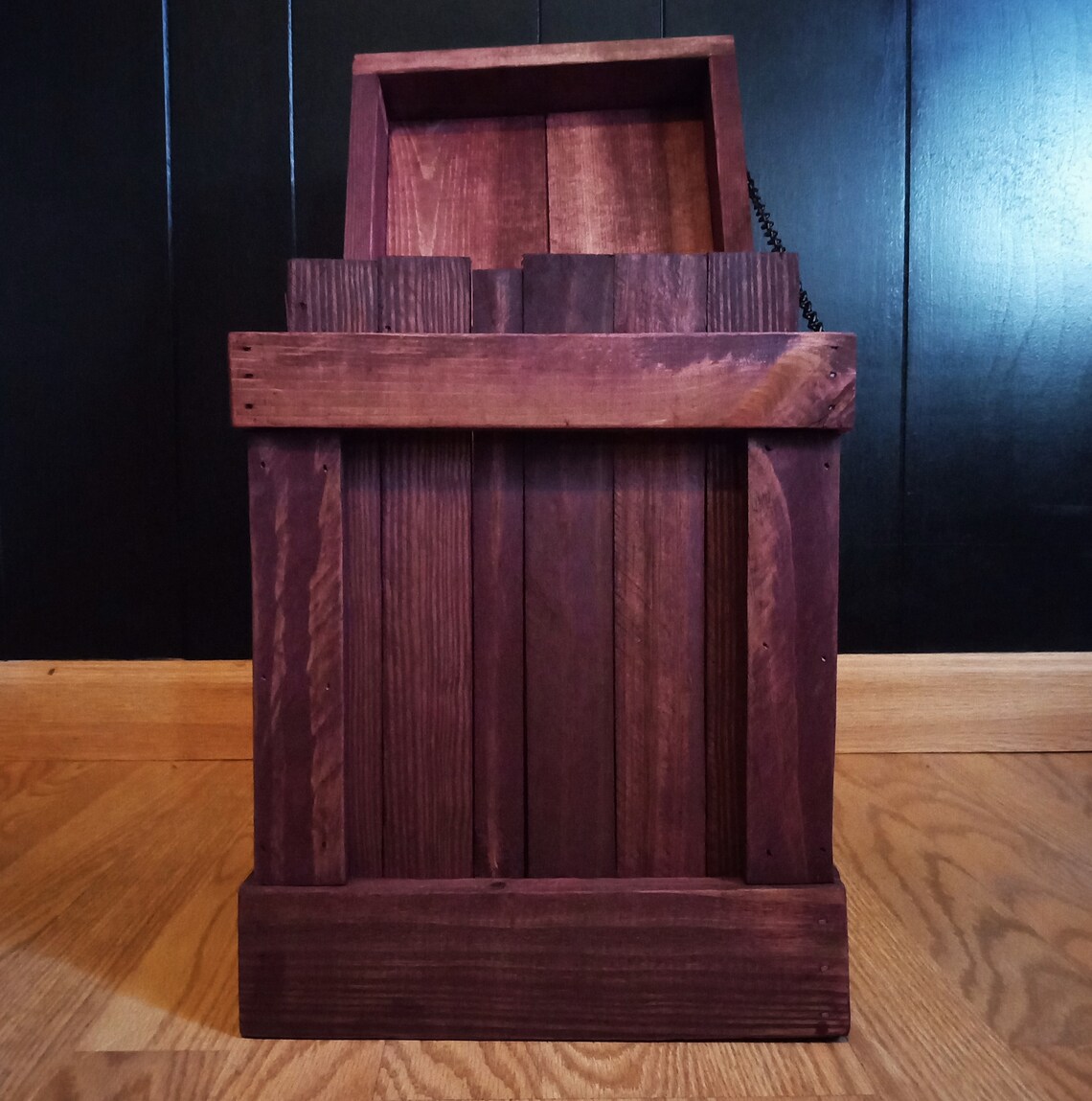 Dark Burgundy Wood Trash Can Gothic Bathroom Storage - Etsy