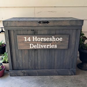 Large Delivery Box, Package Holder, Porch Storage, Wood Mail Box ...