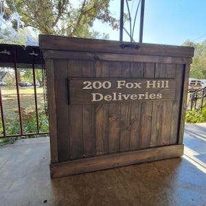 Rustic Reclaimed Wood Delivery Box: Front Porch Package Holder - Etsy