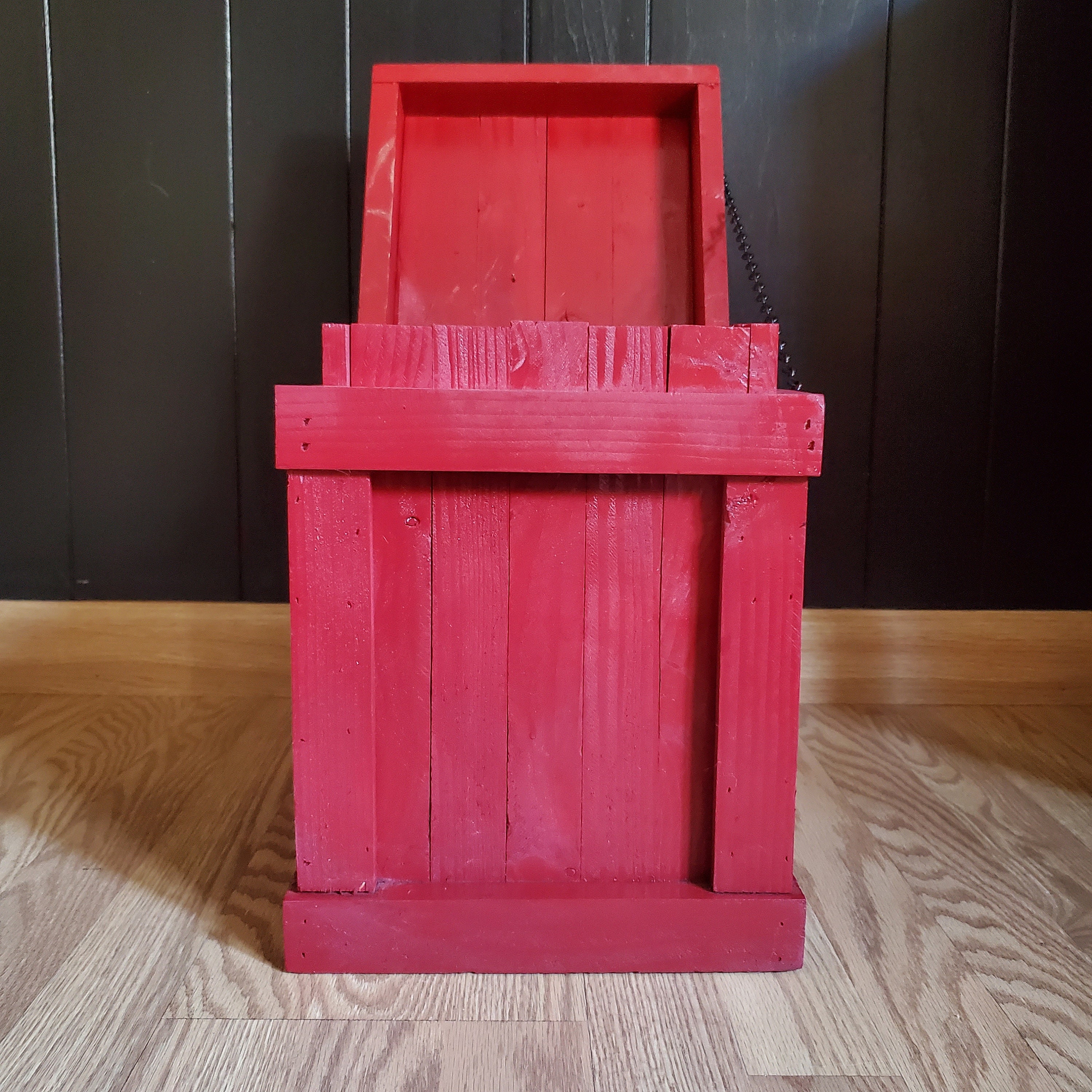 Red Trash Can, 4 Gallon Bin, Gothic Trash Bin, Gothic Bathroom Storage ...