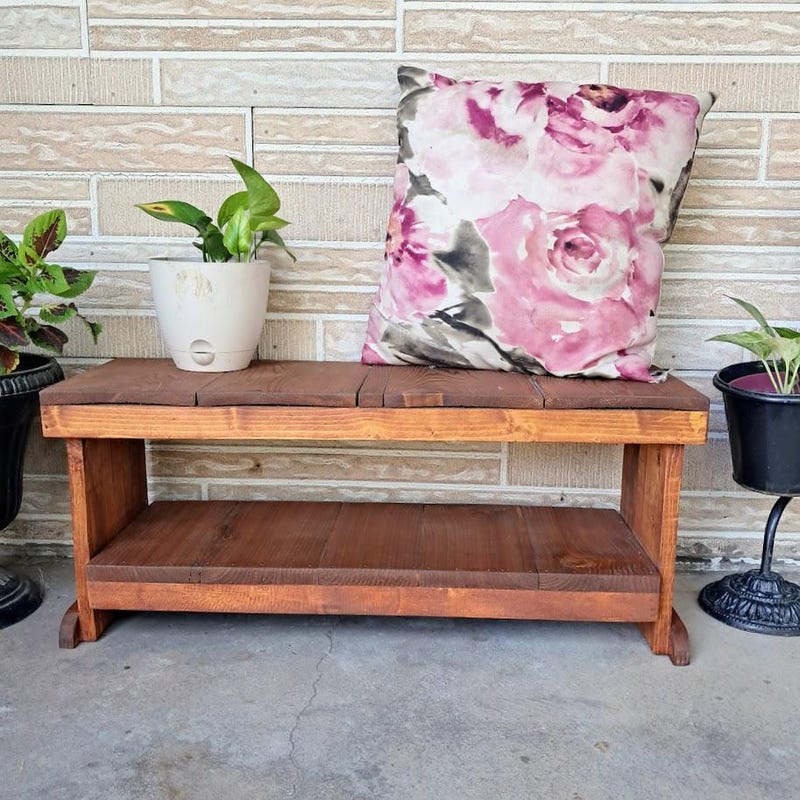 Small Wood Bench - Etsy
