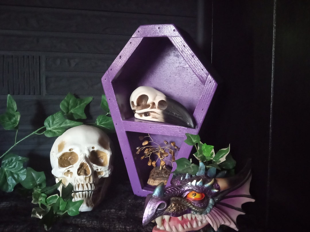 Coffin Shaped Shelf, Mini Coffin Shelf, Coffin Wall Shelf, Coffin Book ...