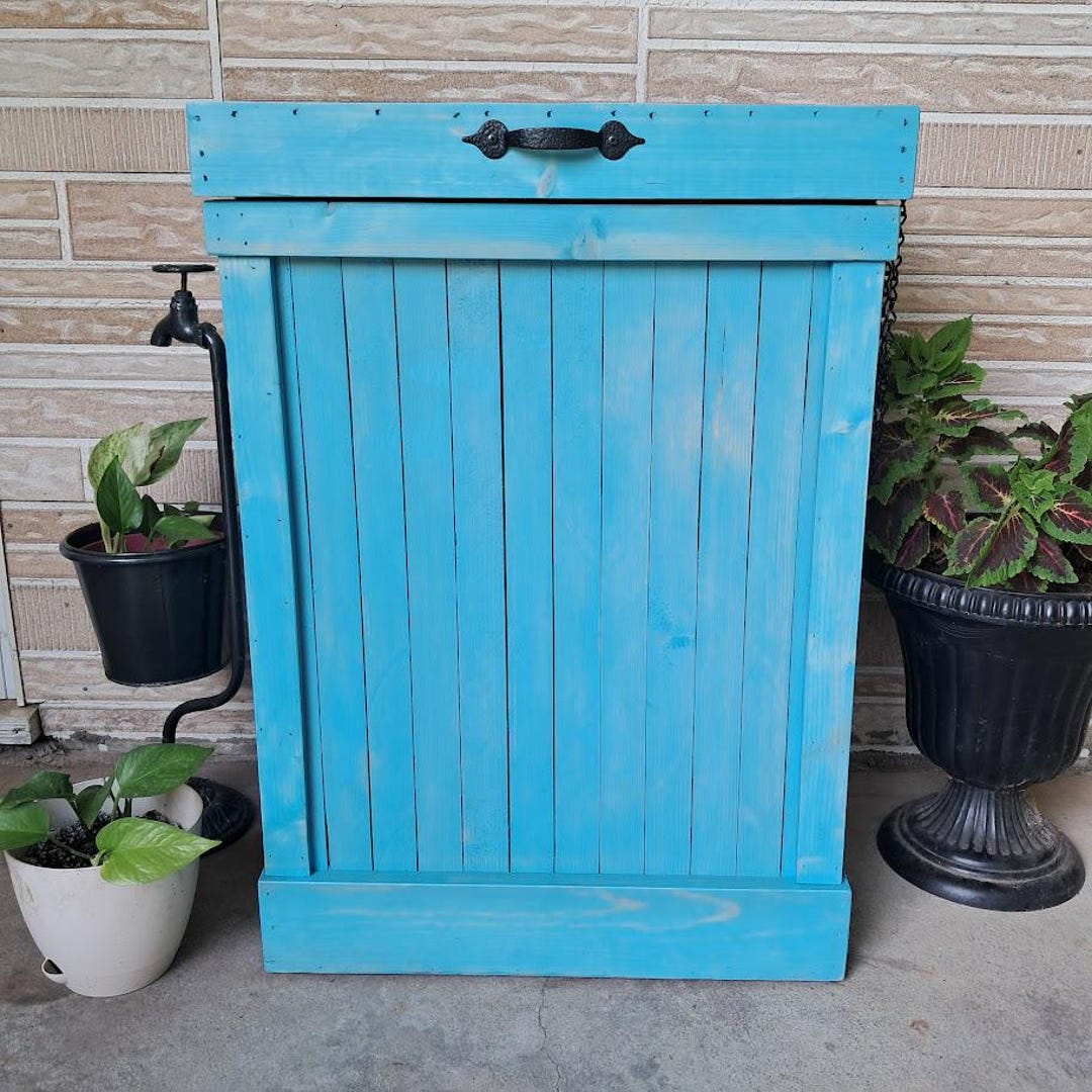 Large 30 Gallon Rectangle Trash Bin, Dog Proof Trash Can, Gifts for Mom ...