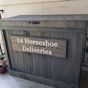Large Delivery Box, Package Holder, Porch Storage, Wood Mail Box ...