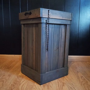 Farmhouse Trash Can, Kitchen Garbage Can, Rustic Trash Bin, Farmhouse ...