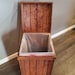 Rustic Kitchen Trash Can With Lid, Barnwood Trash Bin, Pet Proof ...