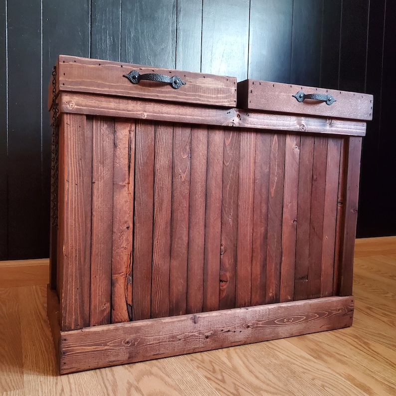 Rustic Trash Can Double Sided Garbage Can Recycling Bin Pet - Etsy