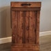 Rustic Kitchen Trash Can With Lid, Barnwood Trash Bin, Pet Proof ...