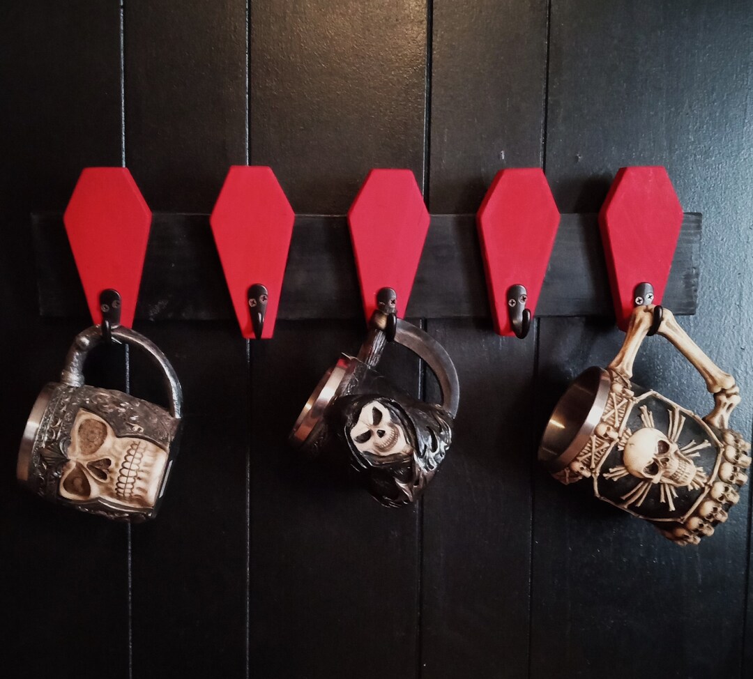Coffin Towel Holder Hooks, Coffin Wall Decor, Coffin Storage Hooks ...