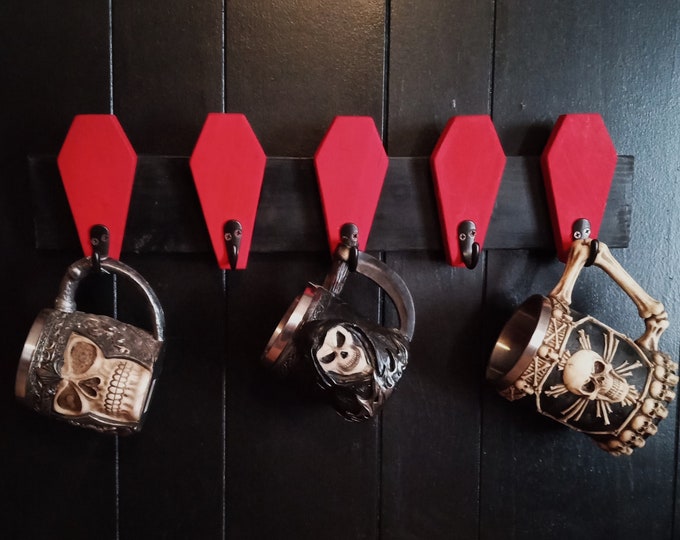 Coffin Towel Holder Hooks, Coffin Wall Decor, Coffin Storage Hooks ...