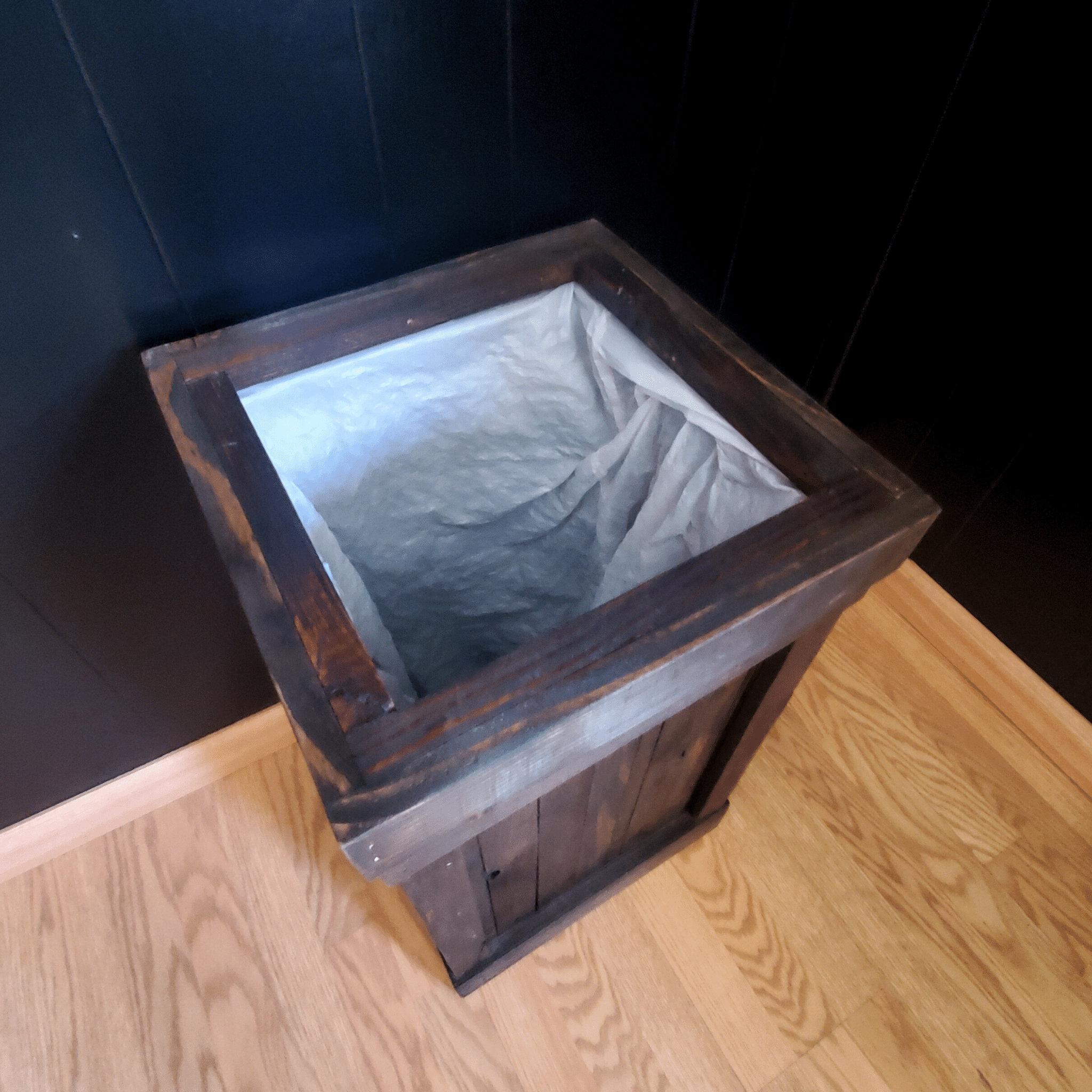 Rustic Garbage Can Wood Trash Bin Recycling Bin Kitchen - Etsy