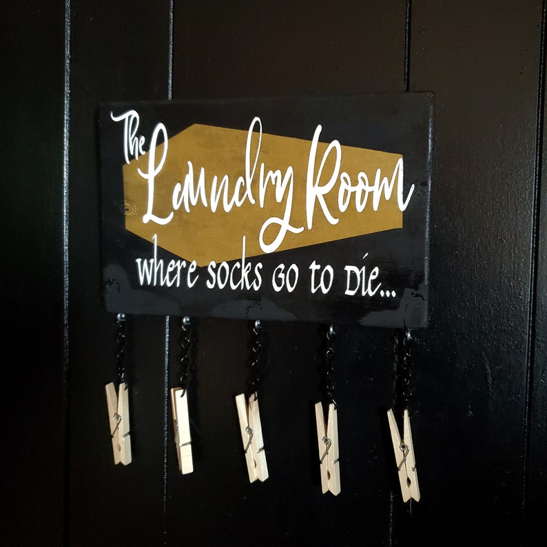 Gothic Lost Sock Laundry Room Sign Gothic Laundry Sign Sock - Etsy