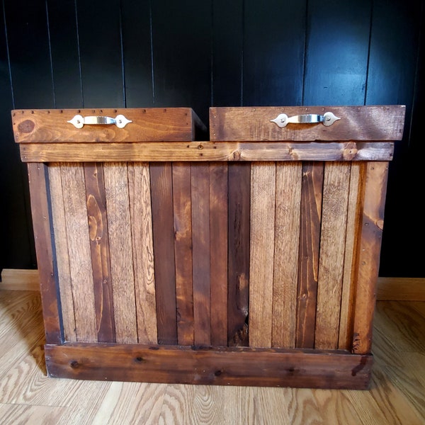 Wood Trash Bin - Etsy