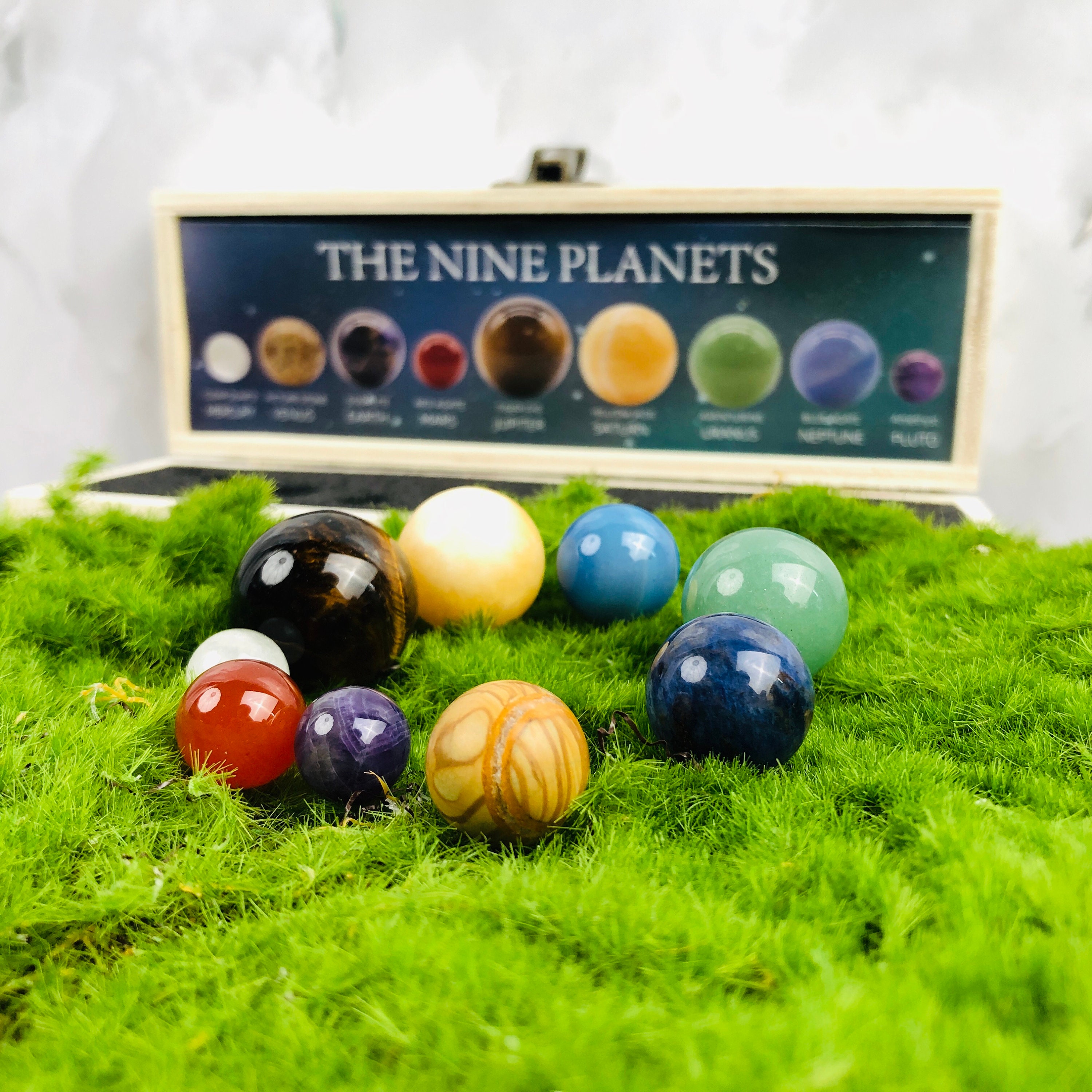 9 Planet Gemstone Crystal Set Home Decoration Healing - Etsy