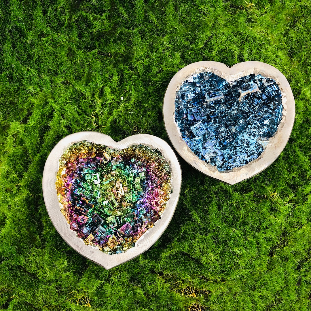 1pc Natural Bismuth Ore Heart Bowlquartz Crystal Bowlcrystal - Etsy