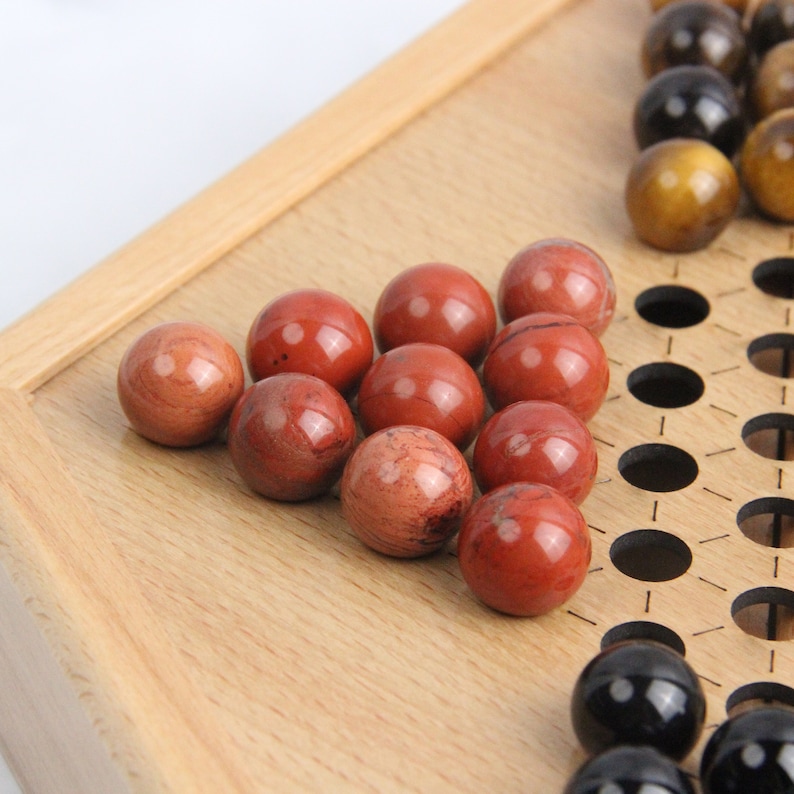 Crystal Chinese Checkers Game: Natural Stone Strategy Board - Etsy