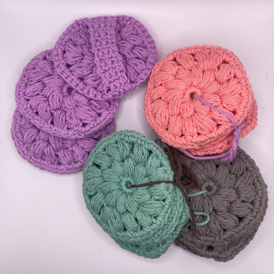 Cotton Yarn Face Scrubbies | Crochet Face Scrubbies - Etsy