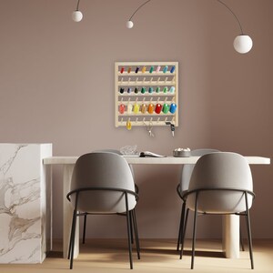 54-spool Wooden Thread Holder, Sewing Thread Storage Rack, Sewing ...