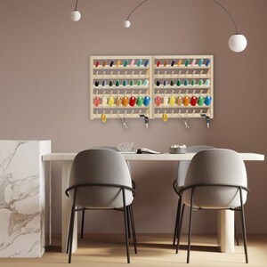 54-spool Wooden Thread Holder, Sewing Thread Storage Rack, Sewing ...