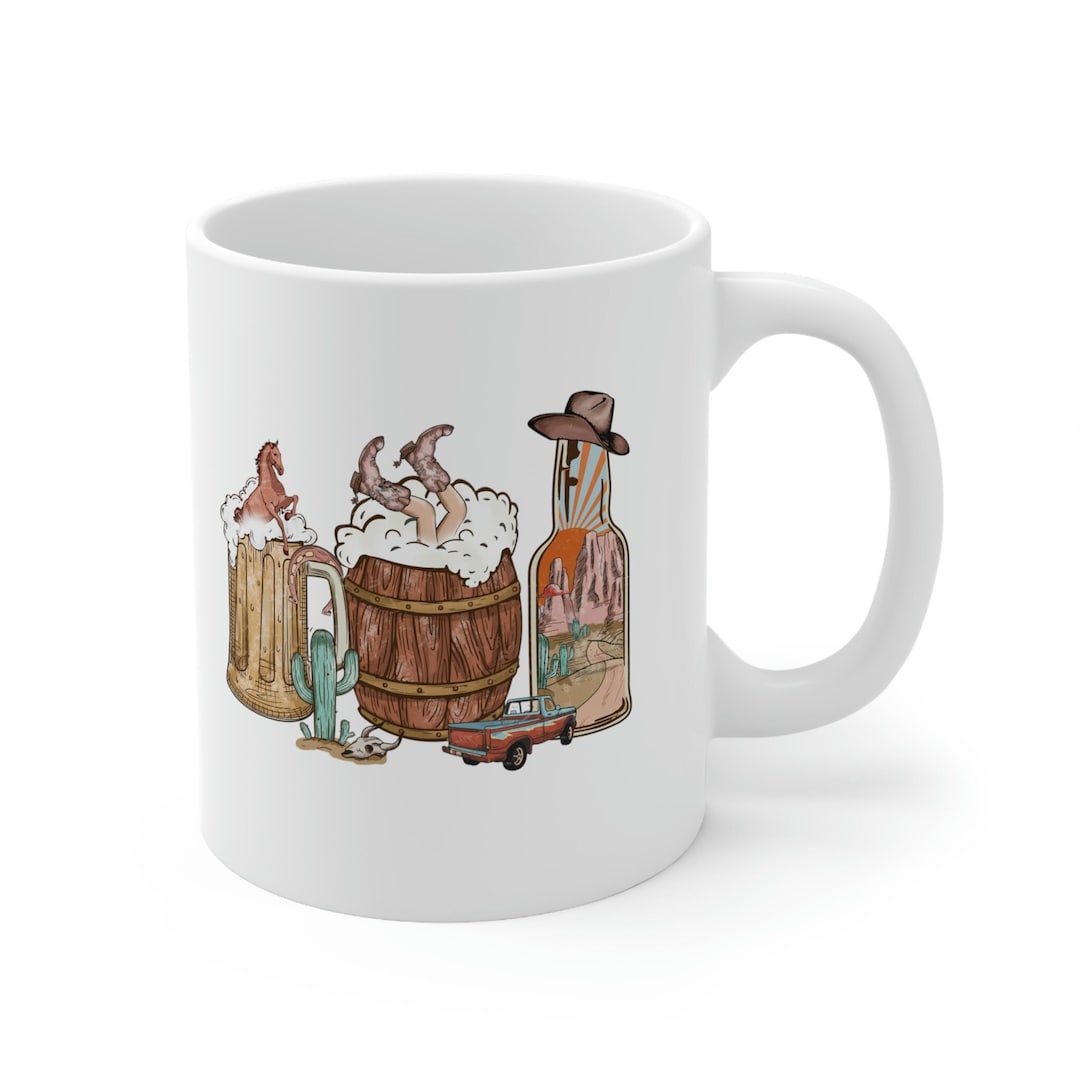 Long Live Cowboys Cowgirls Western Mugs Pickup Truck Wild Horse Cactus ...
