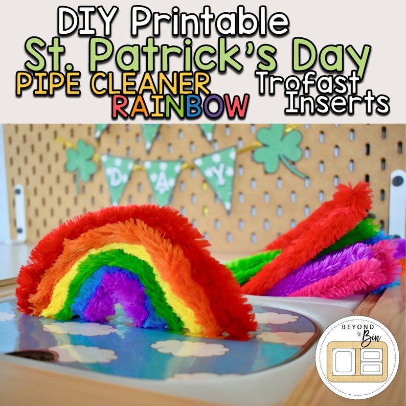 Pipe Cleaner Rainbow: Saint Patrick's Day Trofast Bin Inserts for ...