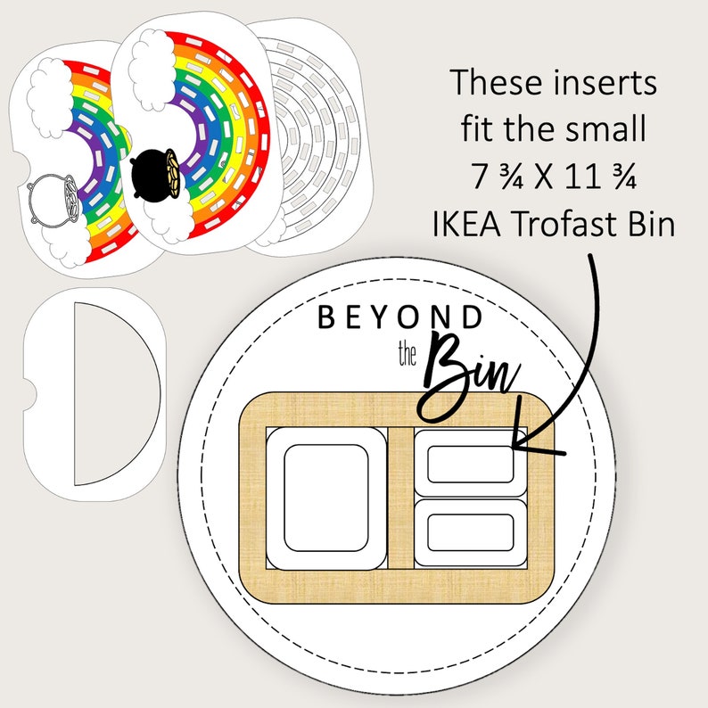 Rainbow Popsicle Sticks Color Sort: Saint Patrick's Day Trofast Inserts ...