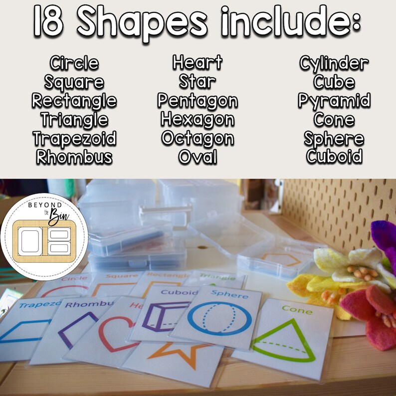 DIY Printable Colorful Shapes Flashcards Digital Download - Etsy