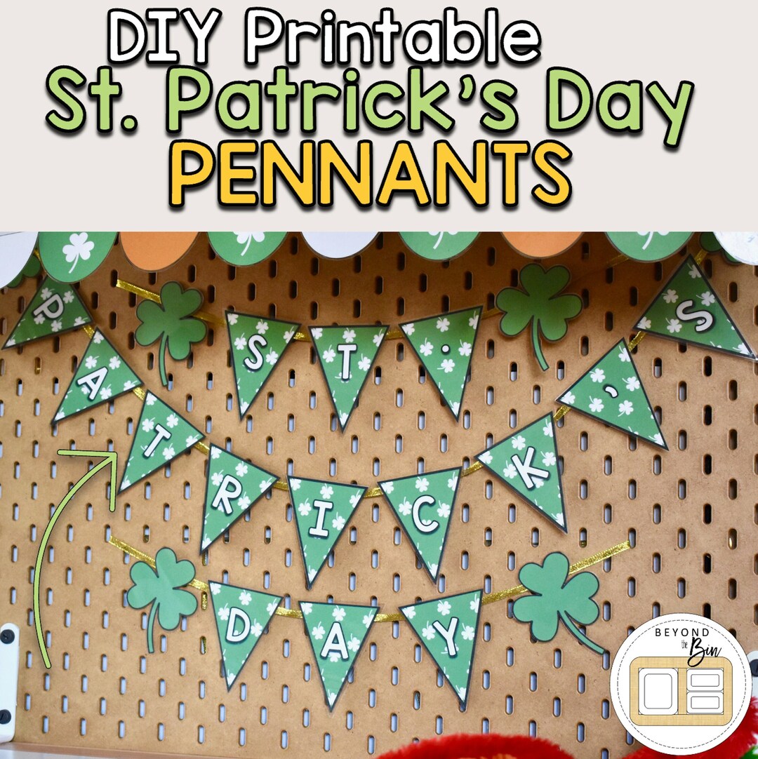 Pennants: Saint Patrick's Day Banner for IKEA Flisat Table and Skadis ...