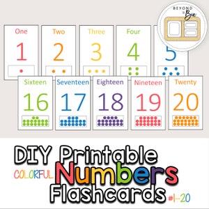BUNDLE: DIY Printable Colorful Shapes, Colors, Numbers, Alphabet ...