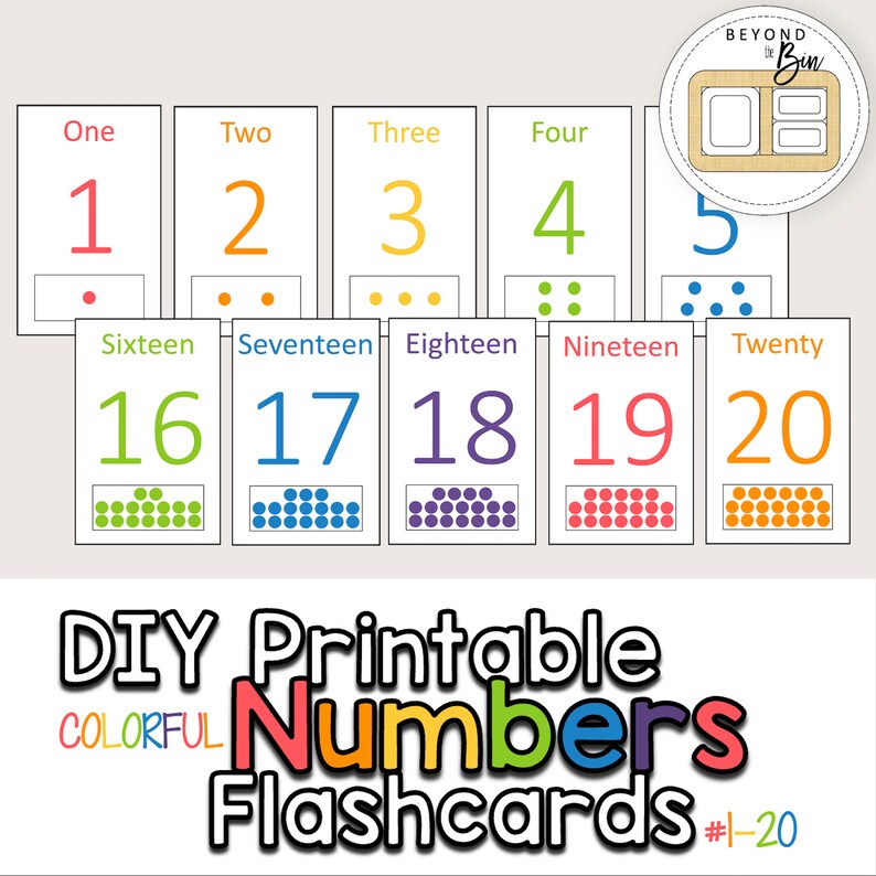 BUNDLE: DIY Printable Colorful Shapes, Colors, Numbers, Alphabet ...
