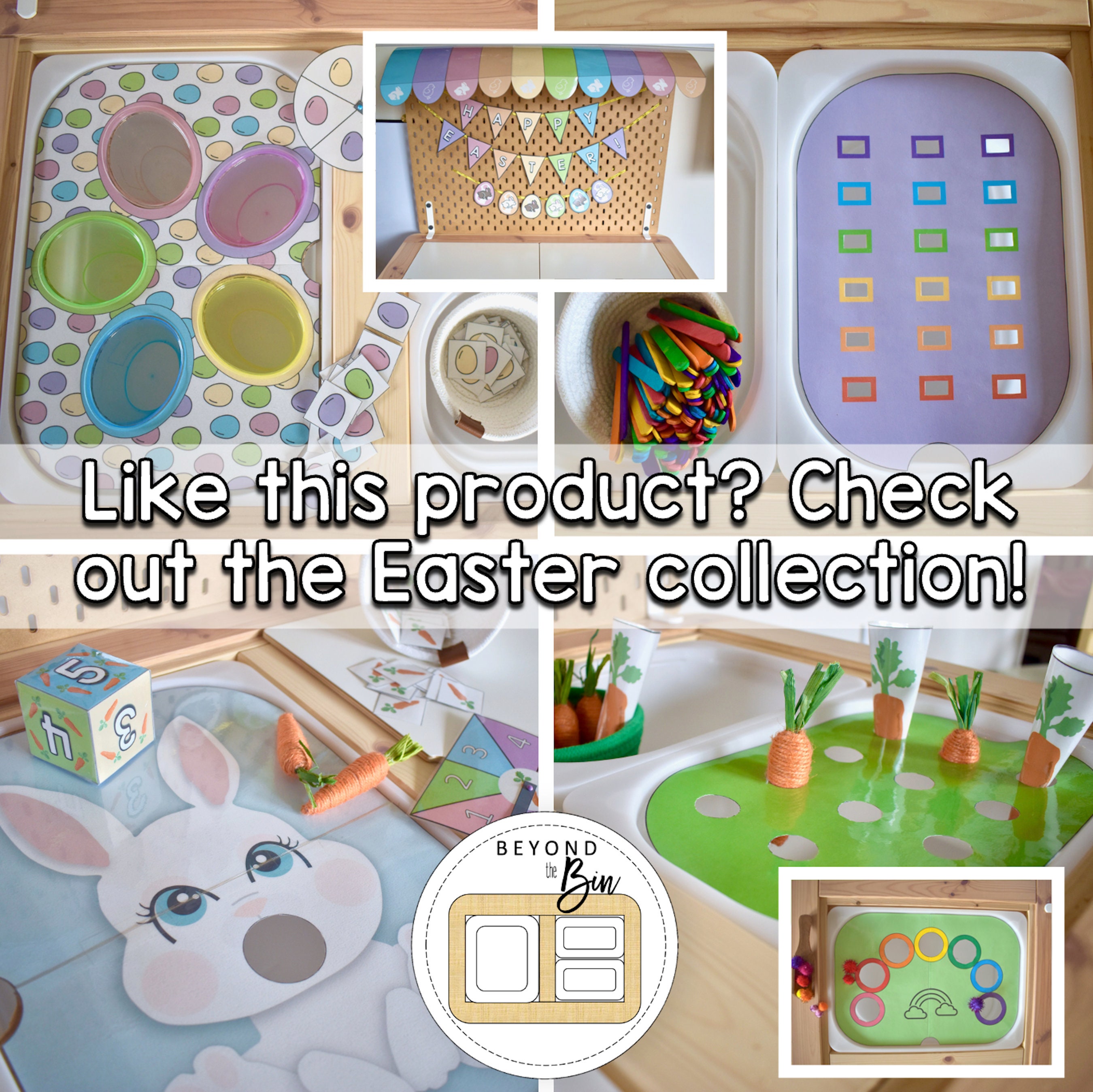 Easter Bunny Feeder: Easter Trofast Inserts for IKEA Flisat Table ...