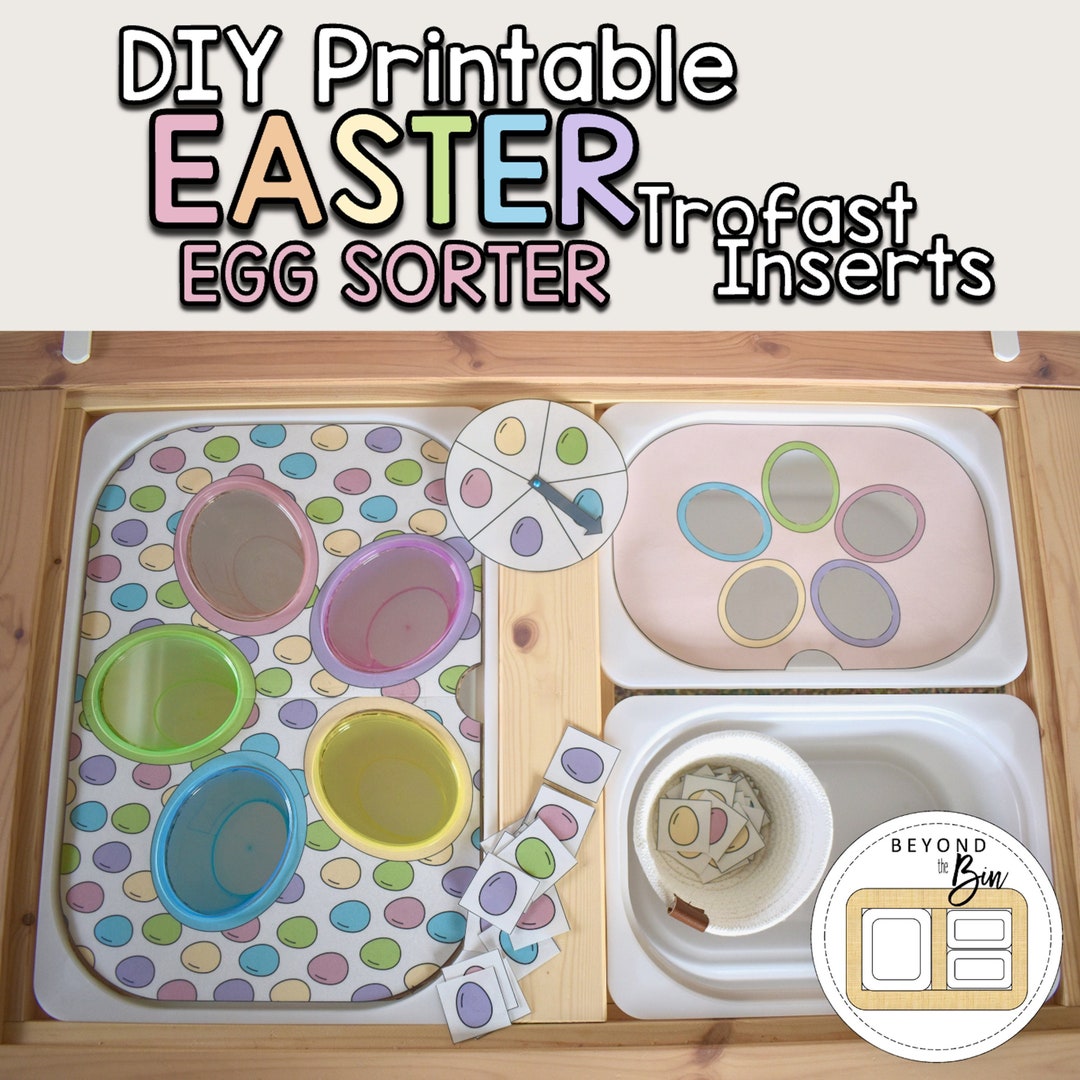 Easter Egg Sorter: Easter Trofast Inserts for IKEA Flisat Table ...