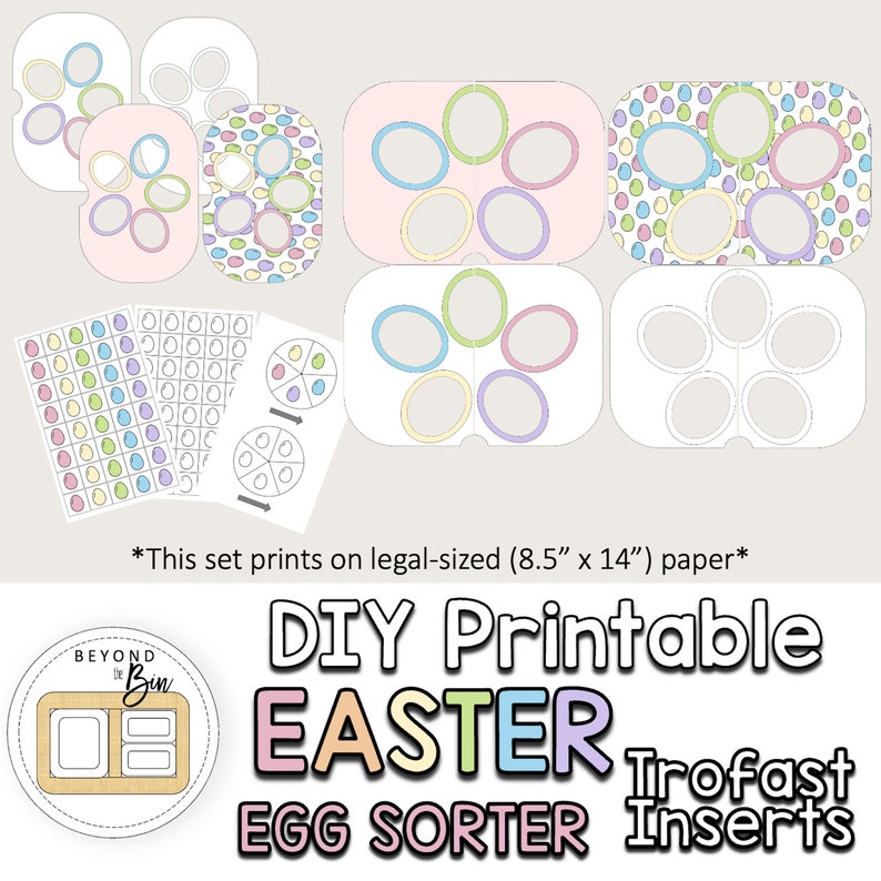 Easter Egg Sorter: Easter Trofast Inserts for IKEA Flisat Table ...
