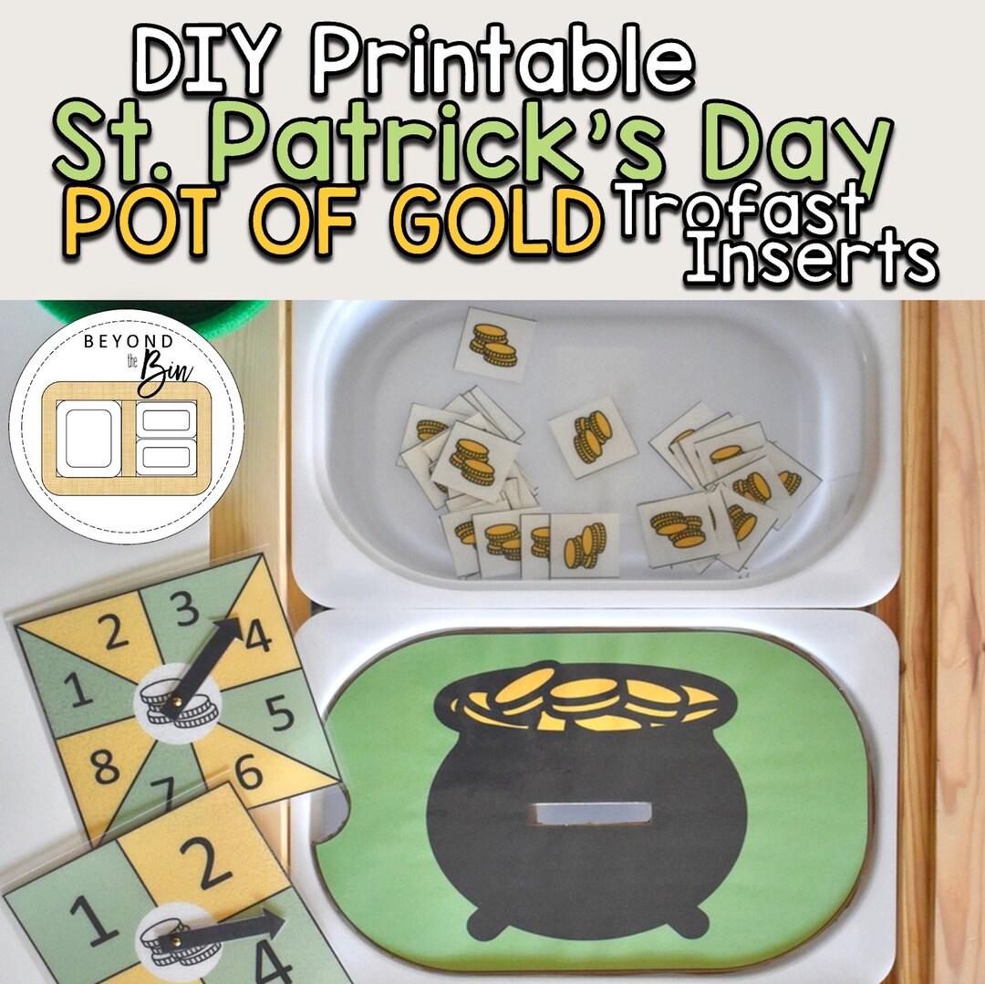 Pot of Gold: Saint Patrick's Day Trofast Bin Inserts for Flisat Table ...