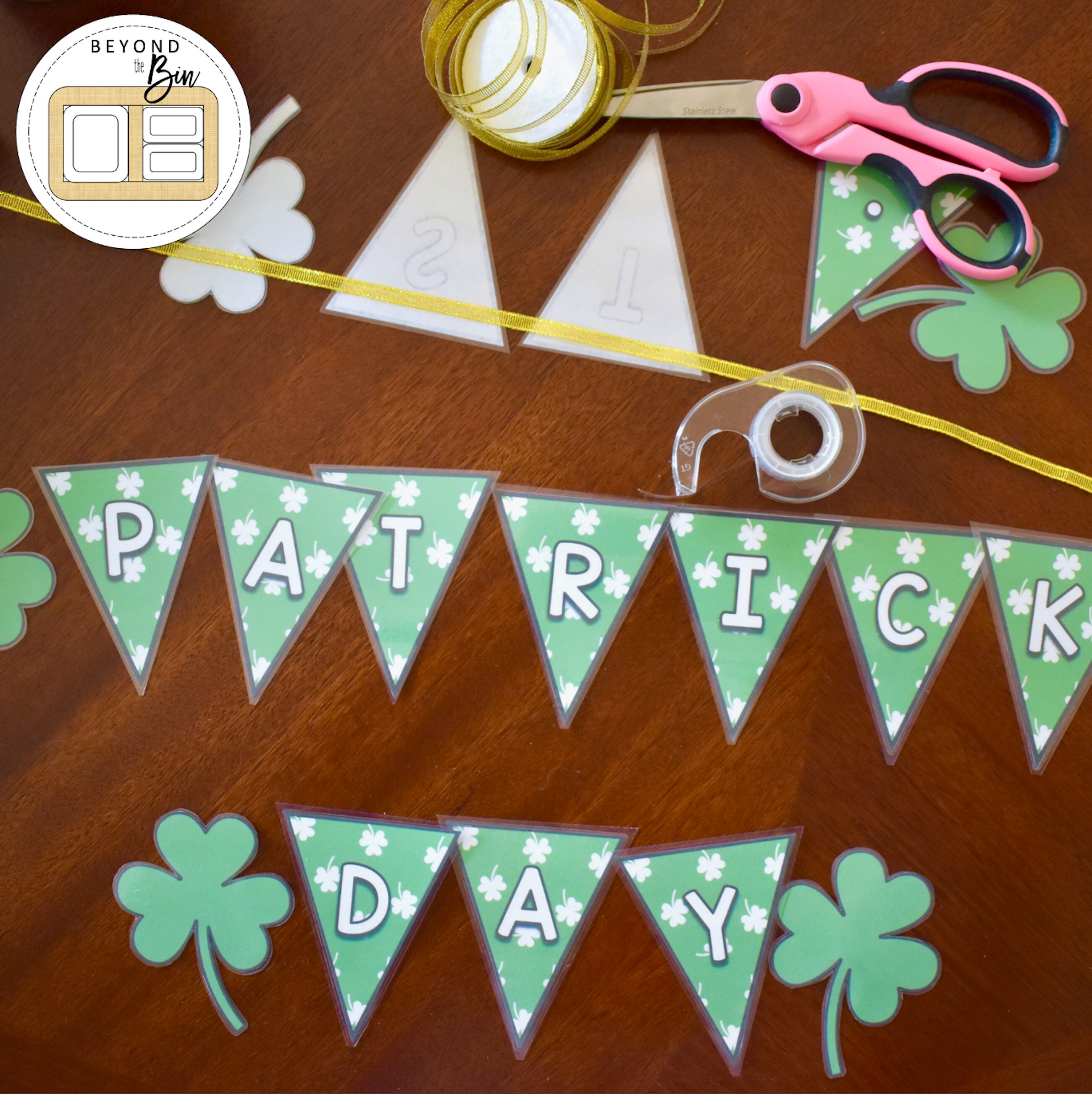 Pennants: Saint Patrick's Day Banner for IKEA Flisat Table and Skadis ...