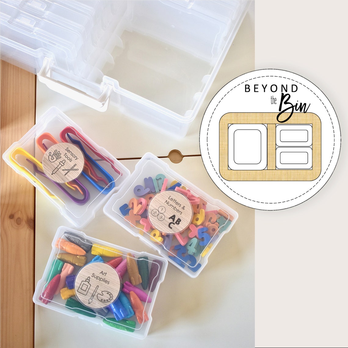 DIY Printable Faux Wood Round Toy Organization Bin Labels - Etsy