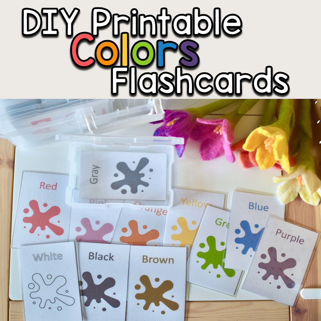 DIY Printable Colorful Shapes Flashcards Digital Download Learning ...