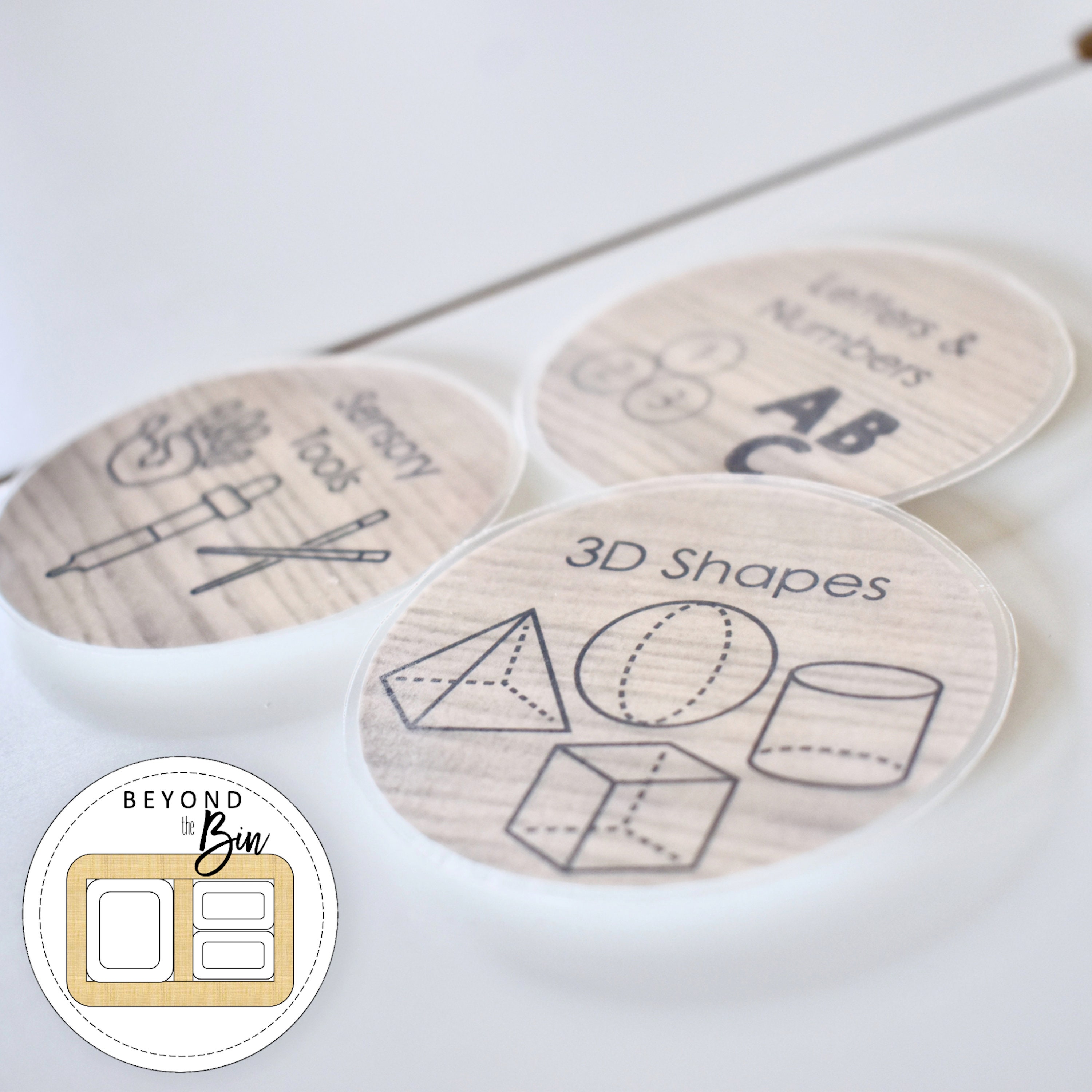 DIY Printable Faux Wood Round Toy Organization Bin Labels Compatible ...