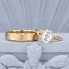 2PCS Antique Ruby Couple Wedding Ring Set Leaf Floral Couple Promise ...