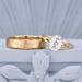 2PCS Antique Ruby Couple Wedding Ring Set Leaf Floral Couple Promise ...