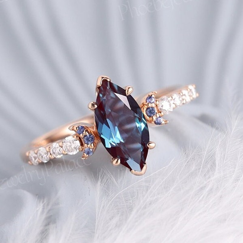 Alexandrite Engagement Ring - Etsy