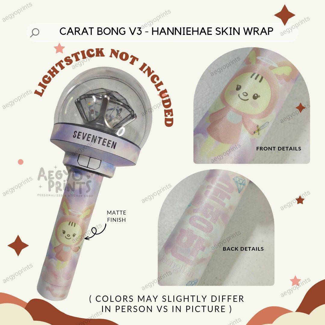 Carat Bong V3 Hanniehae Skin Wrap for Seventeen Lightstick CBV3 - Etsy UK