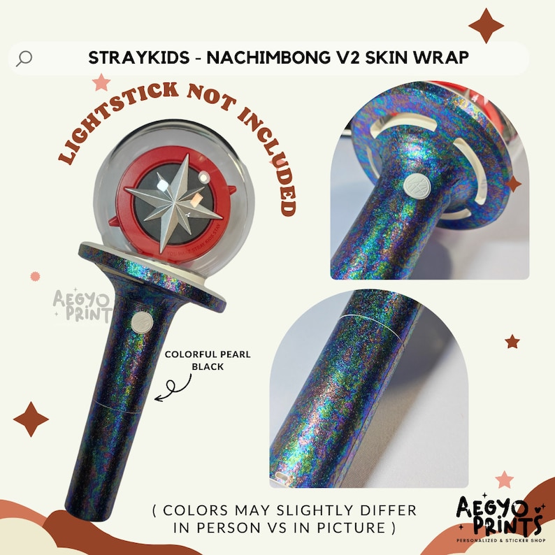 STRAYKIDS NACHIMBONG V2 - Colorful Pearl Skin Wrap Decal Sticker by ...